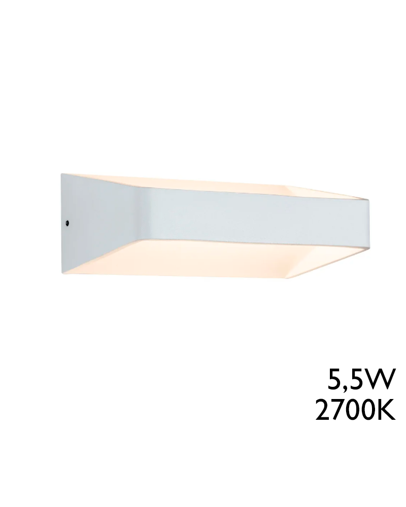 Aplique de pared blanco 20 cm de interior aluminio LED 5,5W 2700K 560lm 230V