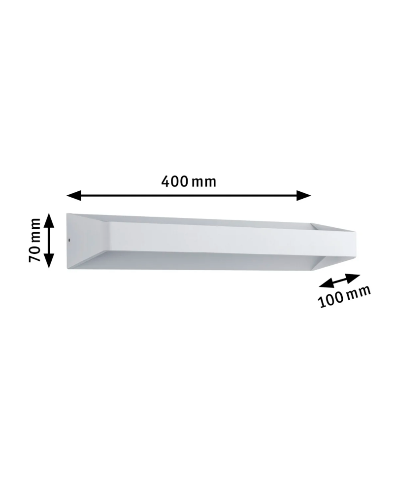 Aplique de pared blanco 40 cm de interior aluminio LED 5,5W 2700K 560lm 230V