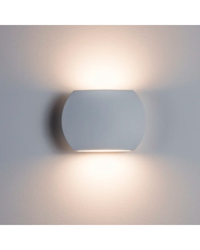 White round wall lamp upper and lower light aluminum LED 2x2.73W 2700K ...