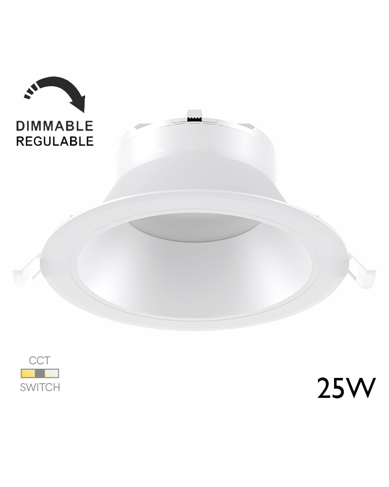 LED recessed downlight 20W 25° Grey
