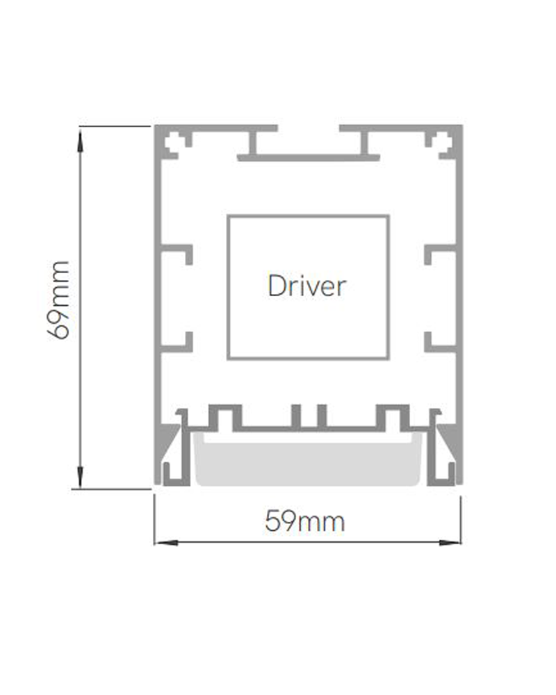 LED Ceiling lamp for bakery 2700K aluminum On/Off