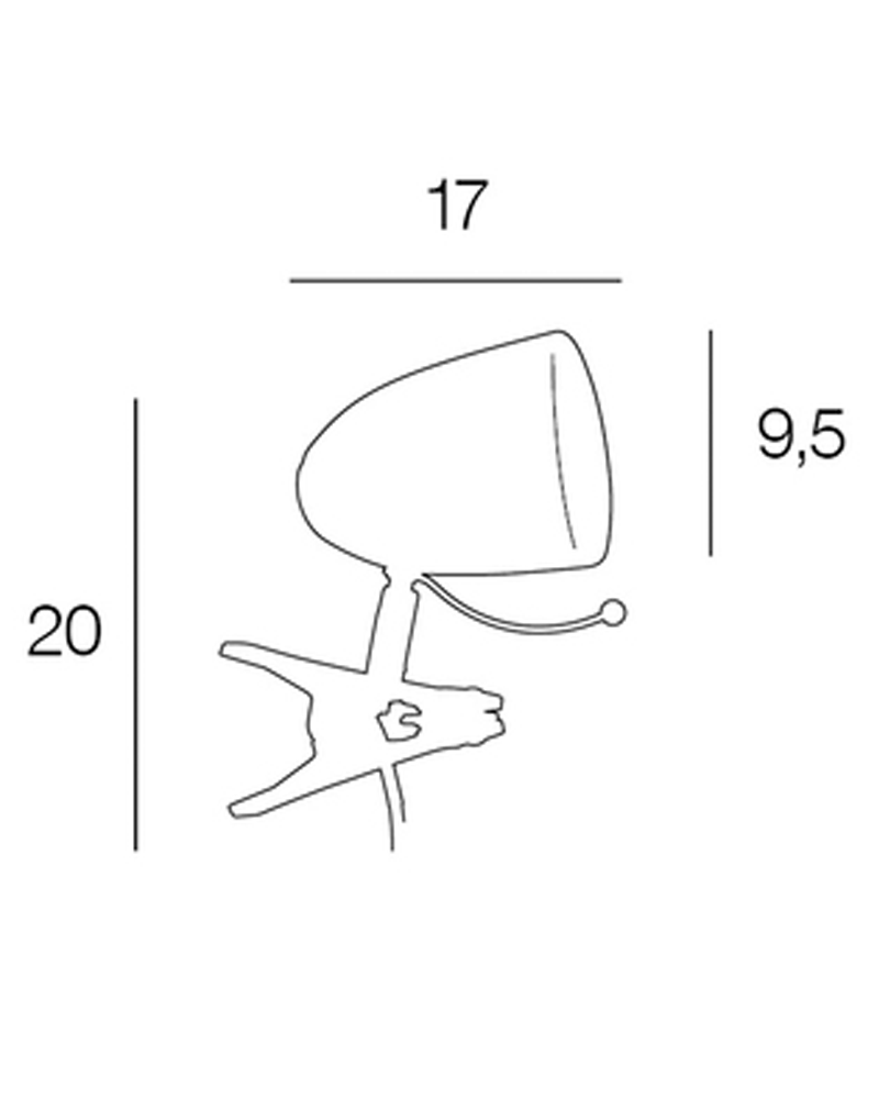 E14 15W vintage style metal clamp spotlight various finishes