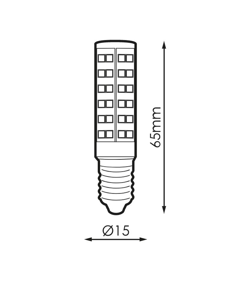 Tubular LED bulb E14 4.5W 3000K 421Lm