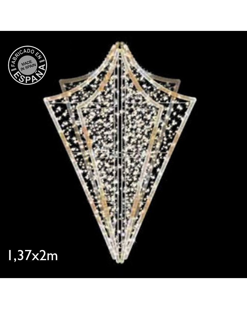 Figura navideña 3D LED flashing 1,37x2 metros apto para exteriores 230V ...