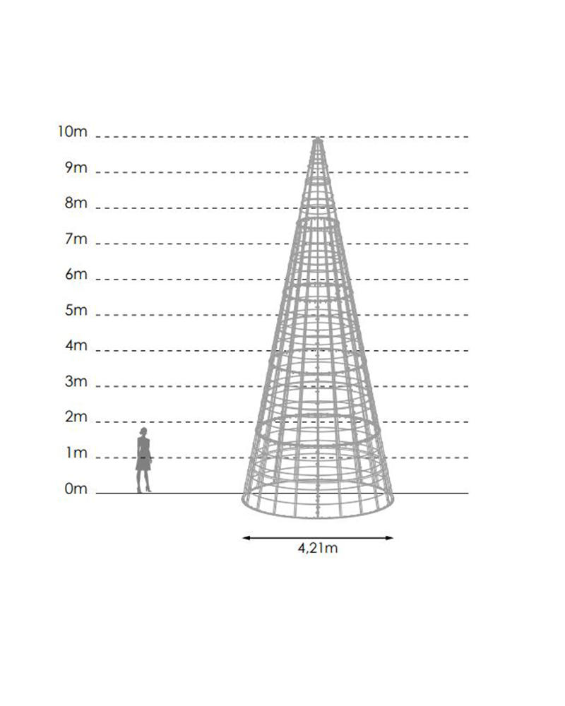 LED cone blue light with snowflakes flashing effect 11.49 meters IP65 ...