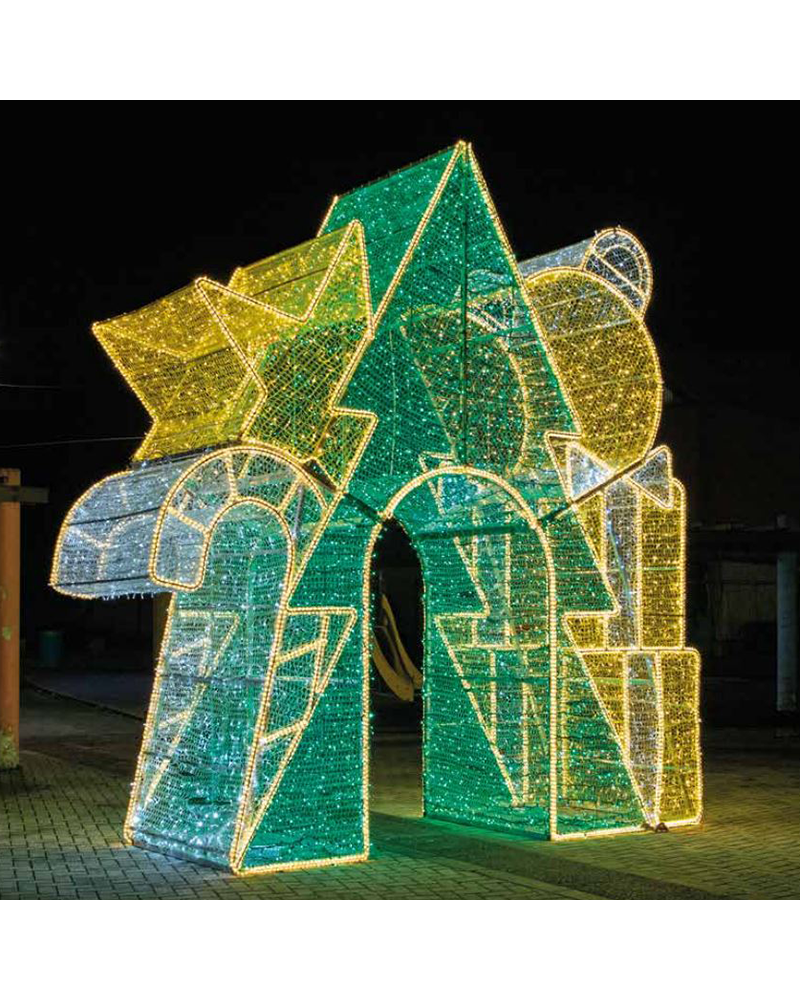 Passable 3D LED Christmas Portal 4.30x4.80x1.50 meters IP65 low voltage 24V