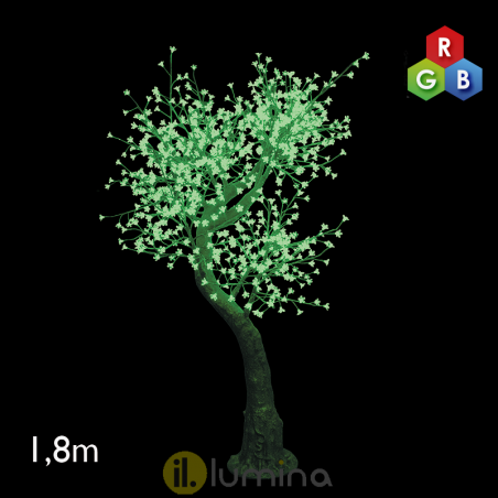 Árbol Cherry Blossom RGB de 1,8 metros con 800 luces LED IP44 24V