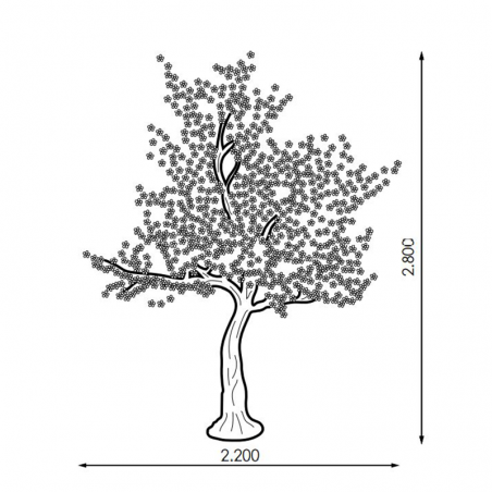 Cherry Blossom tree 2,8 meter with 2120 24V IP44 LED lights