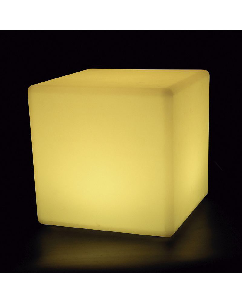 Outdoor LED cube lamp 15cm white warm light and RGB 16 colors IP65 with ...