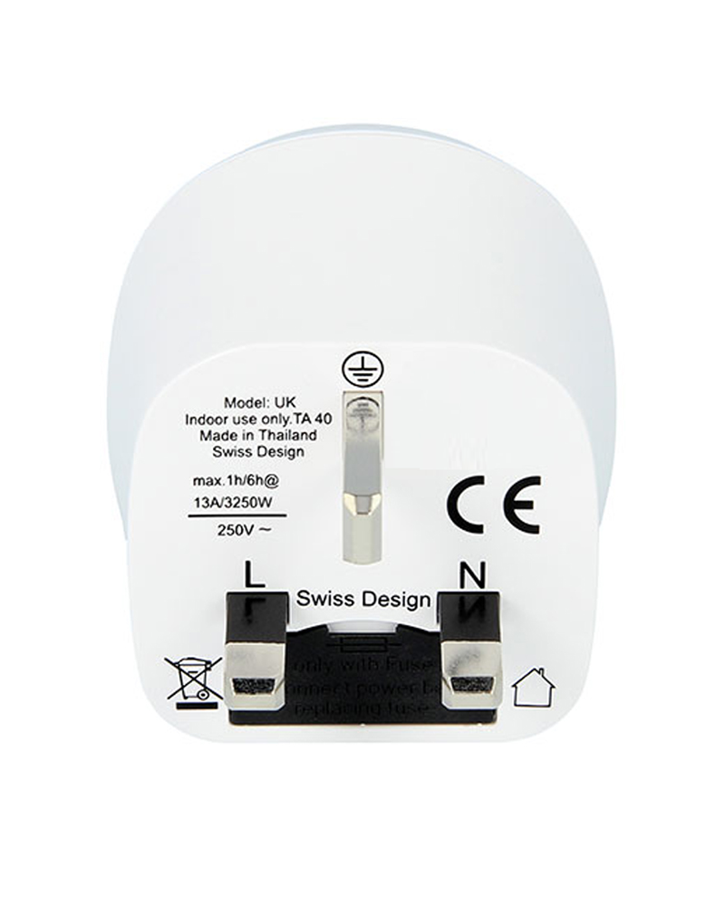 European adapter - English white