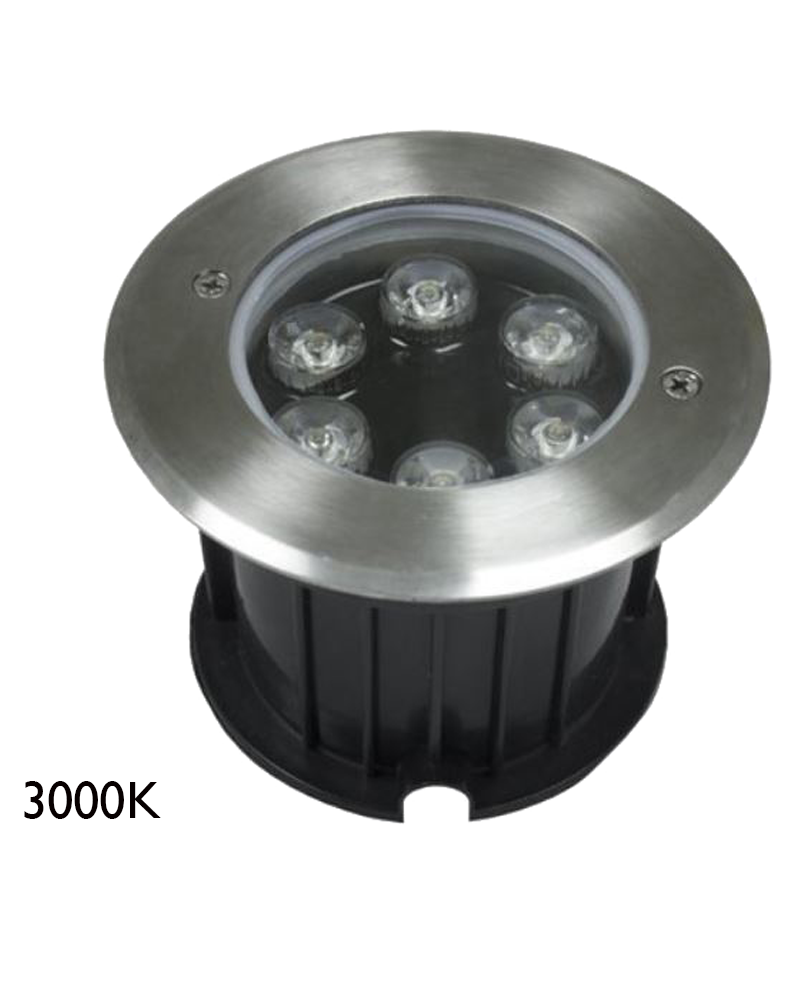Luminaria de empotrar sumergible 9,4cm de diámetro IP68 LED 3W RGB 12V