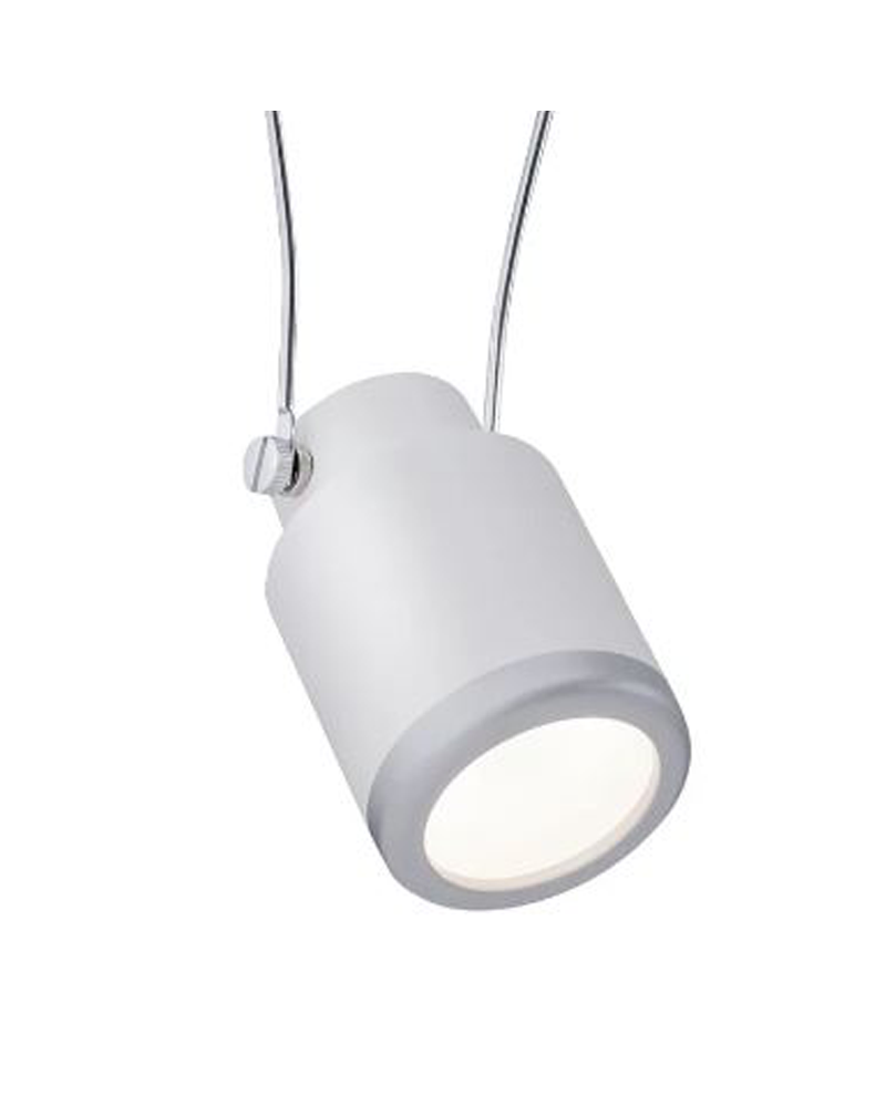 White and matt chrome cable system with 5x4W LED