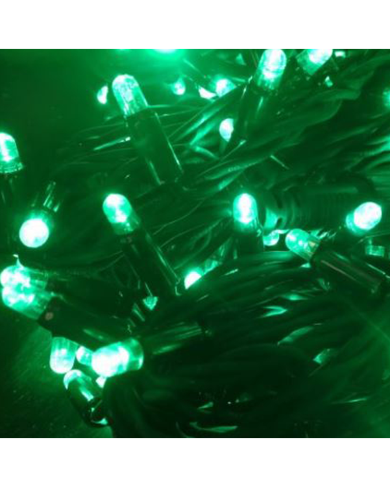 String light 12m and 180 LEDs Flashing green light clear capsule green ...