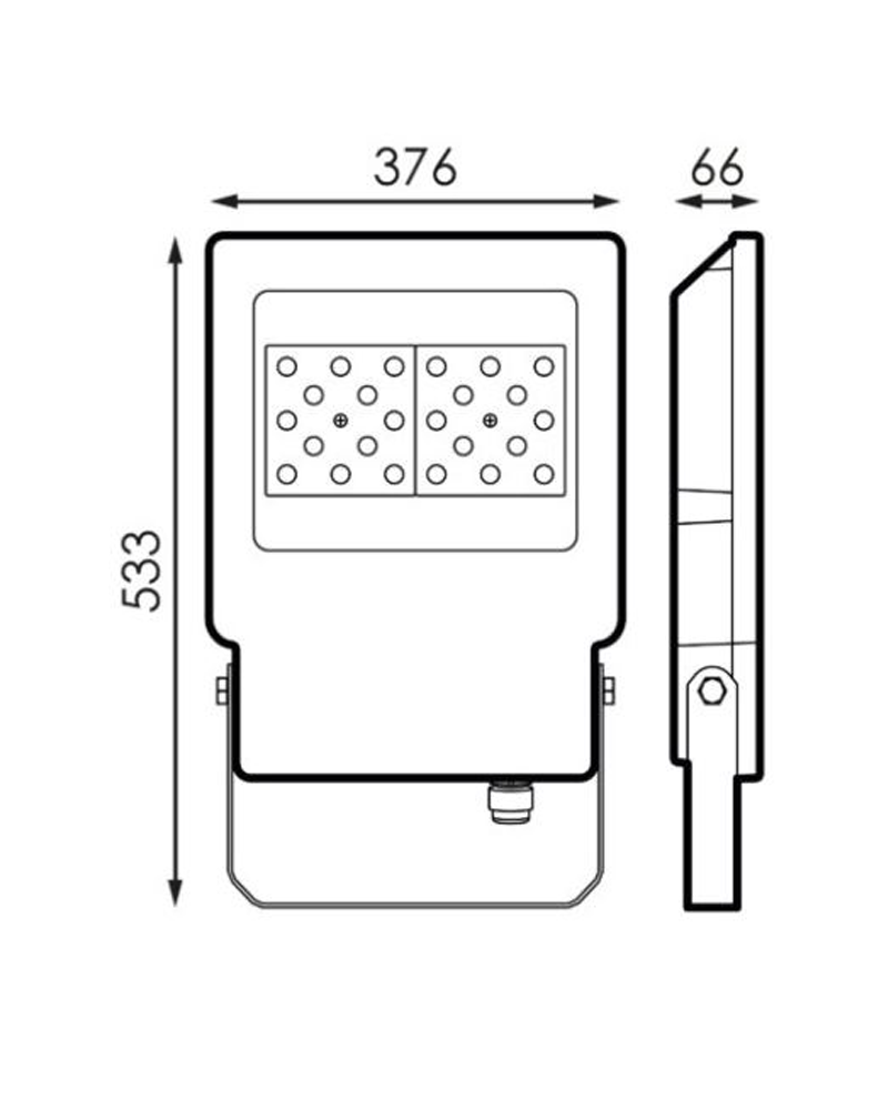 Outdoor projector 200W IP65 grey very high brightness 50.000 hours