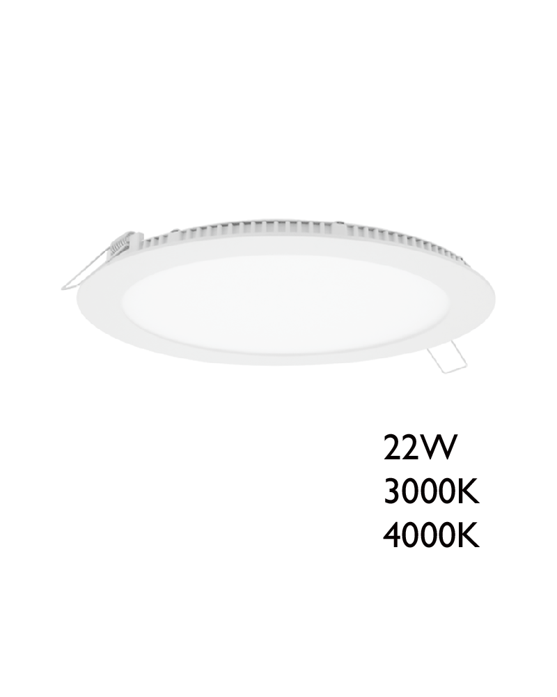 Square frame oscillating white recessed downlight LED 4000ºK 16W