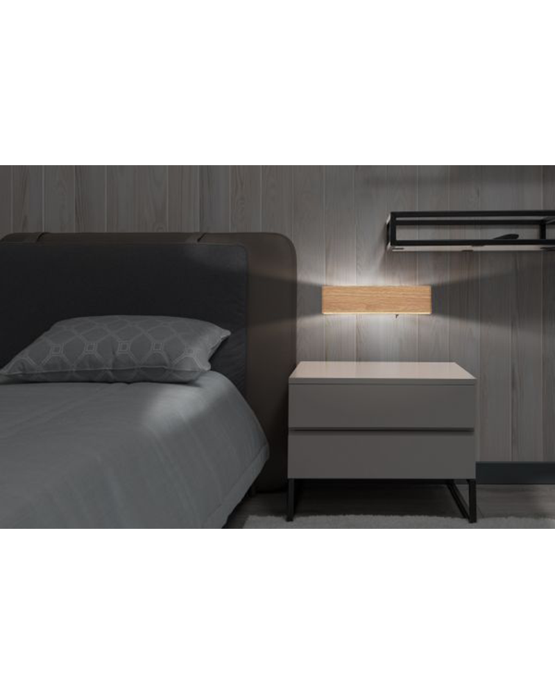 LED wall light lower and upper wood finish 29.5cm wide 12W 3000K