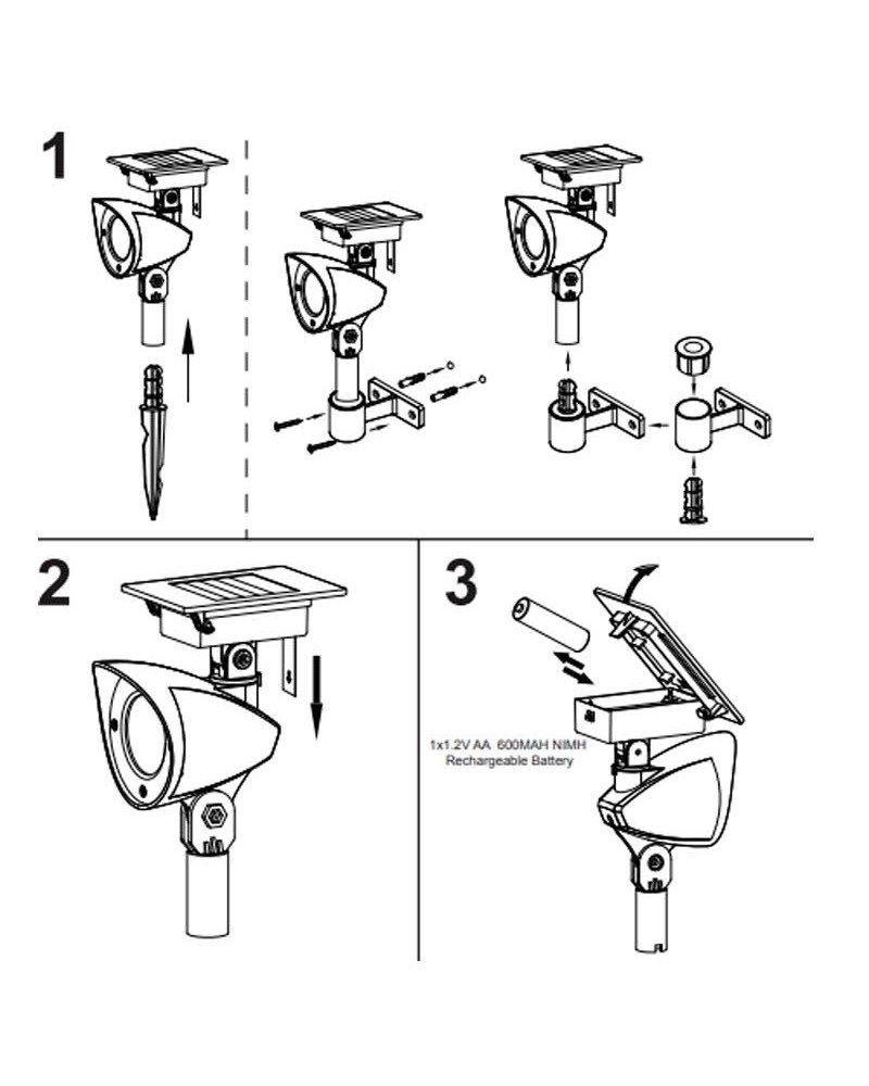 Solar spike with adapter to be placed on an oscillating wall