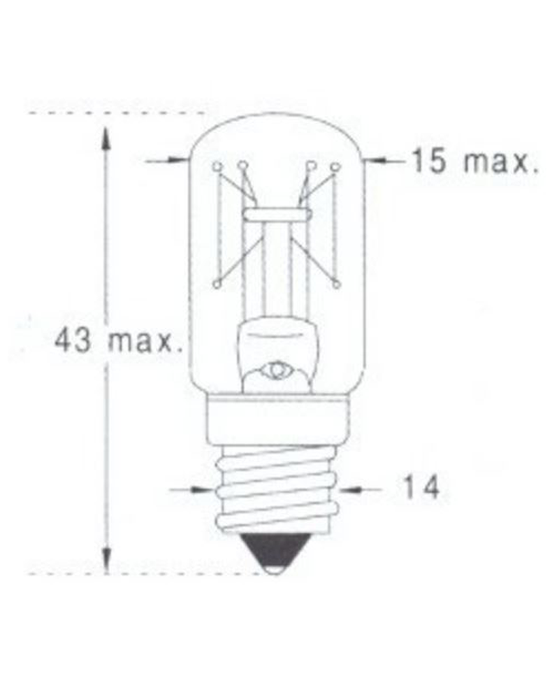 Tubular lamp 130V 10W E14