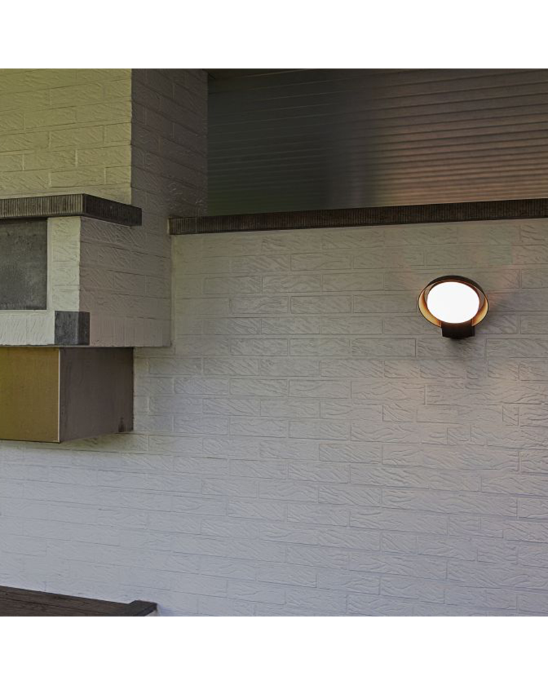 Dark grey outdoor wall light 16.4cm aluminum LED 15W 3000K MOTION SENSOR