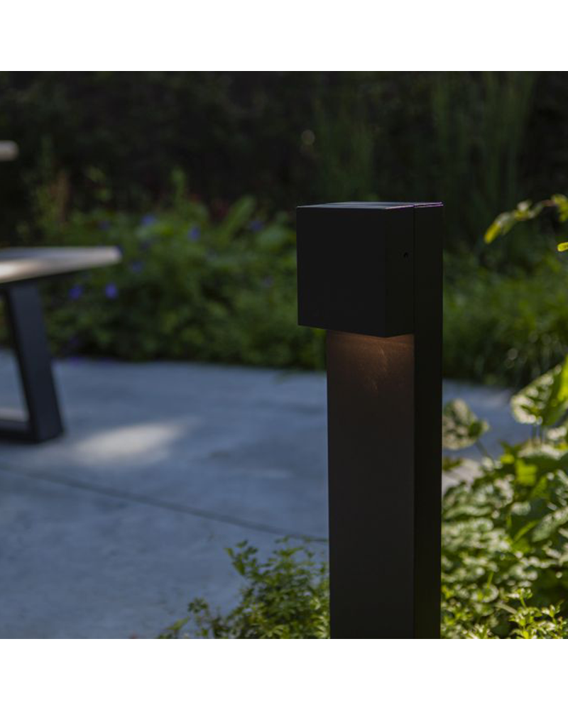 Outdoor LED beacon 65cm aluminum black finish 9.5W 3000K