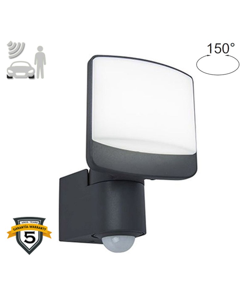 Outdoor wall lamp 18cm oscillating head LED 12.5W made of synthetic and ...