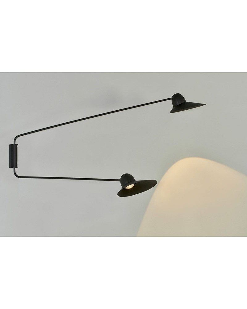 Wall light with two arms SPEERS ARM LED 2x9W 2700K with two light heads