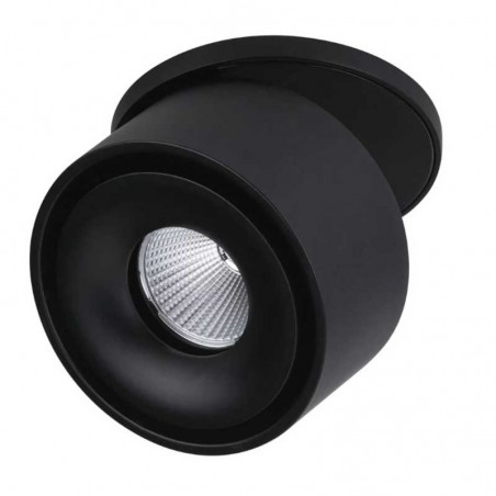 Recessed ceiling cylinder spotlight 7.8cm matte black finish LED 8W ...