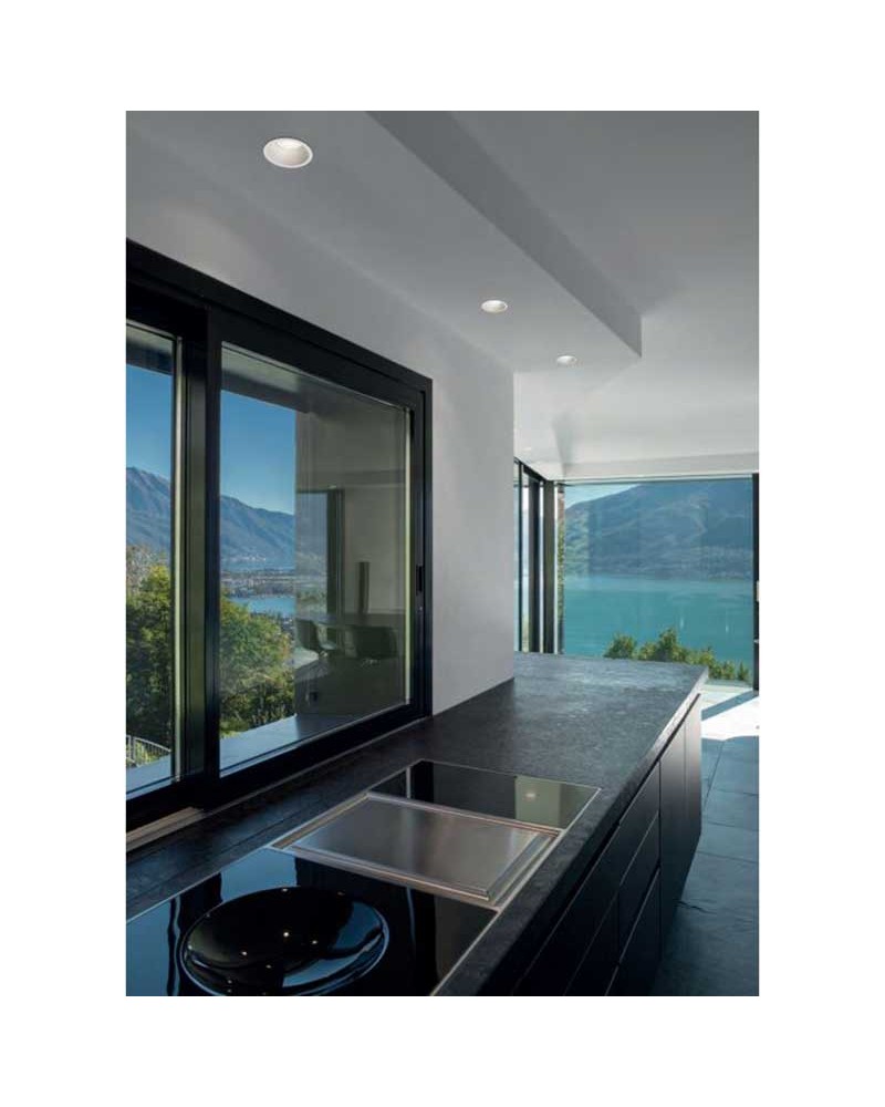 Recessed ring 9.6cm round different finishes GU10