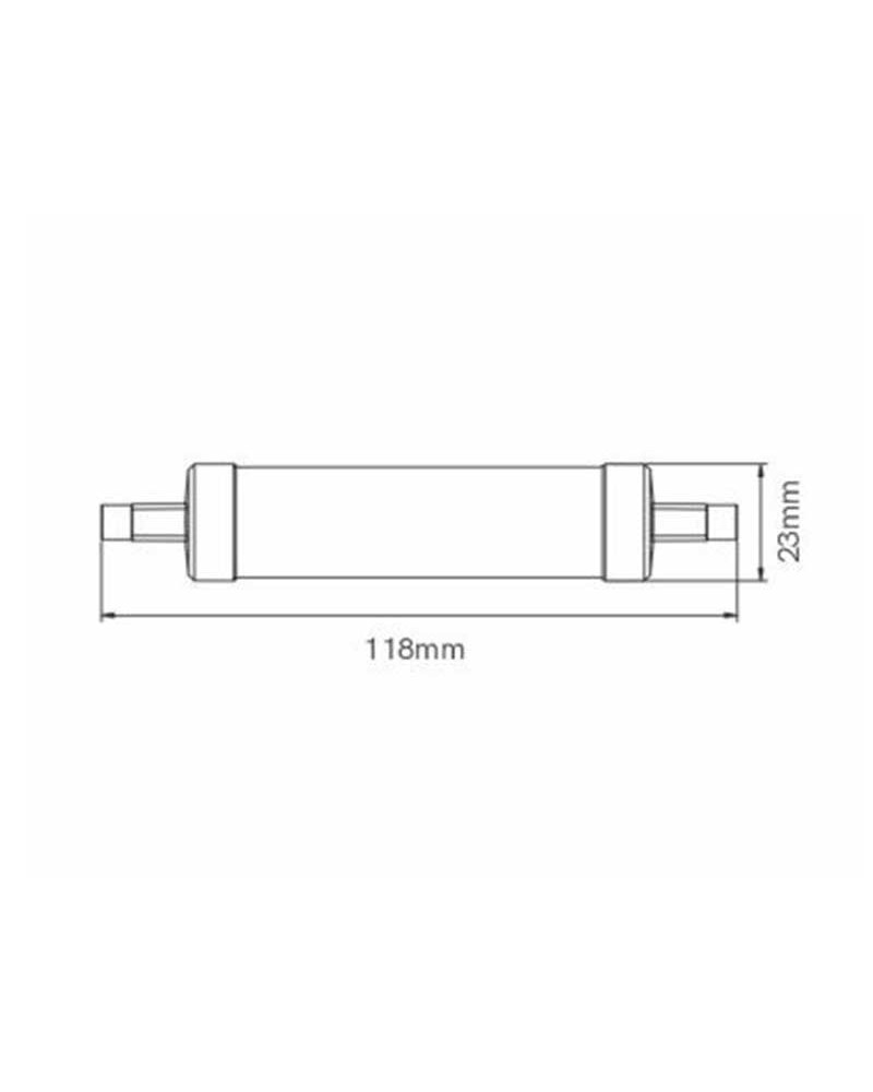 Linear bulb 118mm LED 9W R7S 360º 1000 Lm