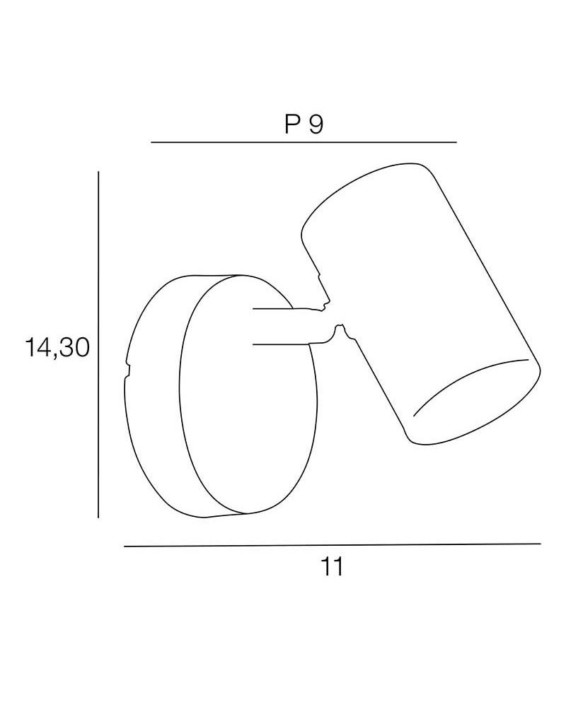 Wall light 14.5cm metal and wood with white and natural finish and ...