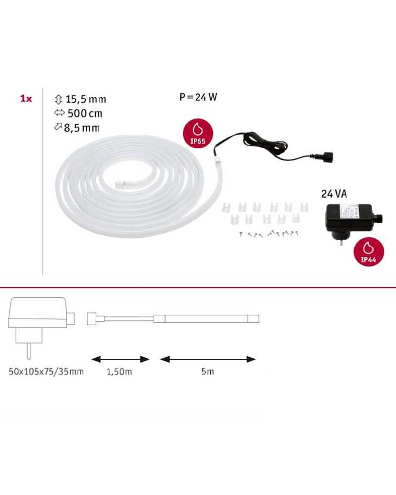 Paulmann LED Strip 300cm LED 2700K 20W 230/24V
