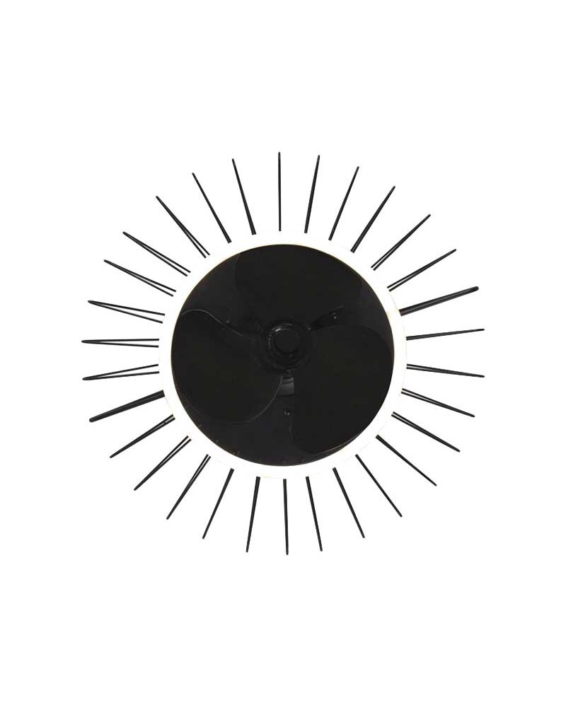 Black ceiling fan 20W Ø50cm CCT LED light 31W remote control DIMMABLE ...