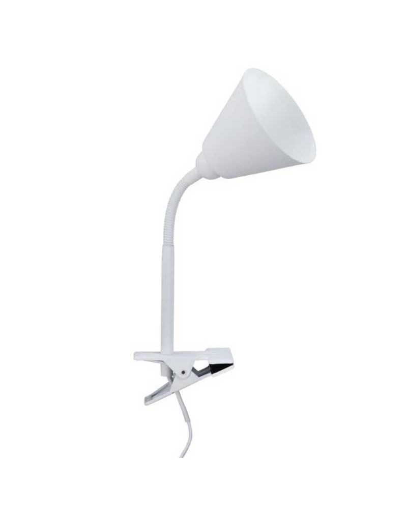Clamp lamp with 11cm diameter E14 socket and flexible arm