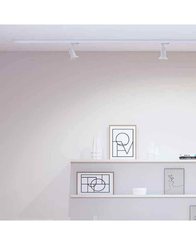 Three-phase track spotlight 6cm AR111 foldable white Aluminum