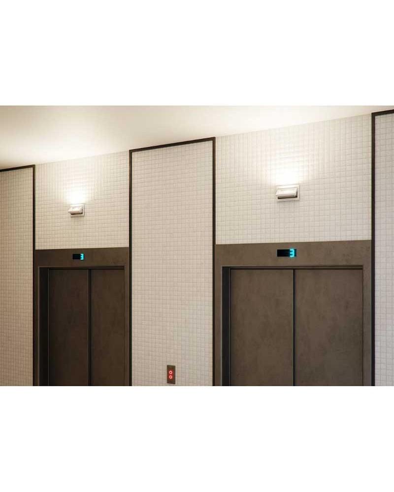 Recessed rectangular LED wall spotlight 23cm 40W 3000K tilting