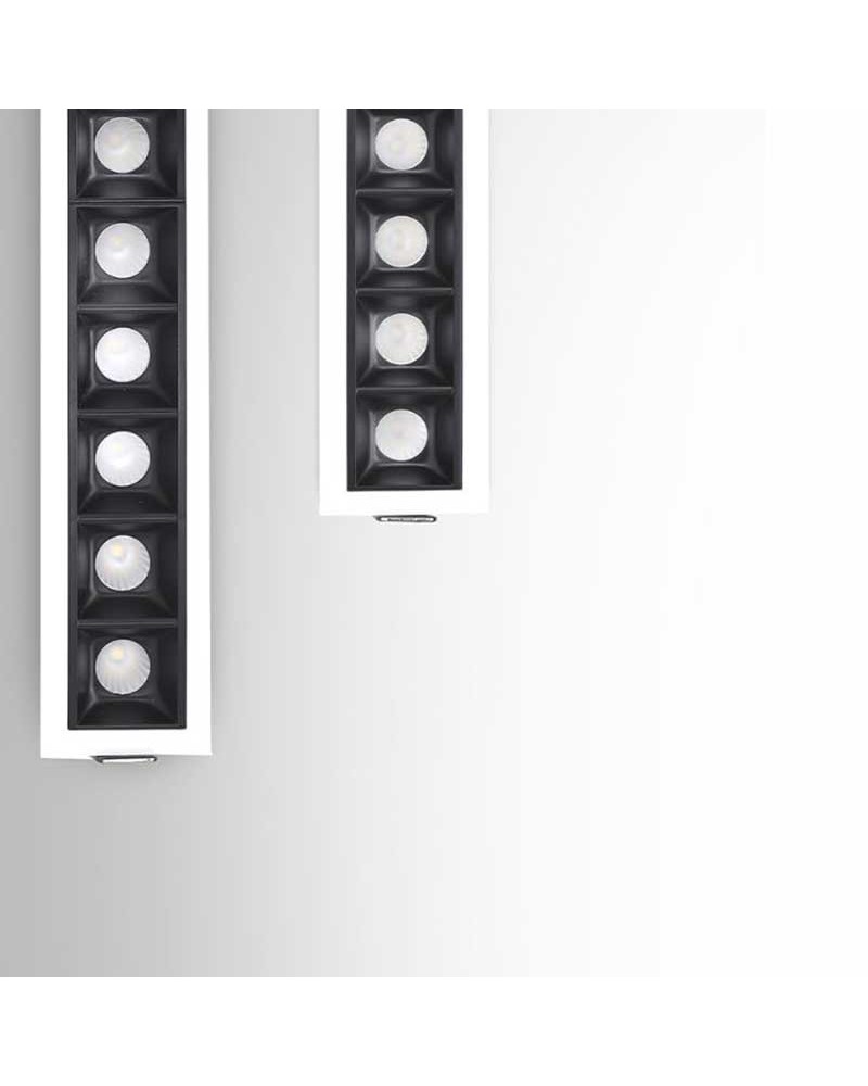 Linear LED Recessed Downlight 10W 30º 5 spotlights Adjustable Light ...