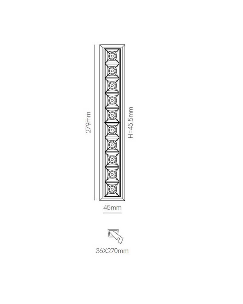 Linear LED Recessed Downlight 20W 30º 10 spotlights Adjustable Light ...