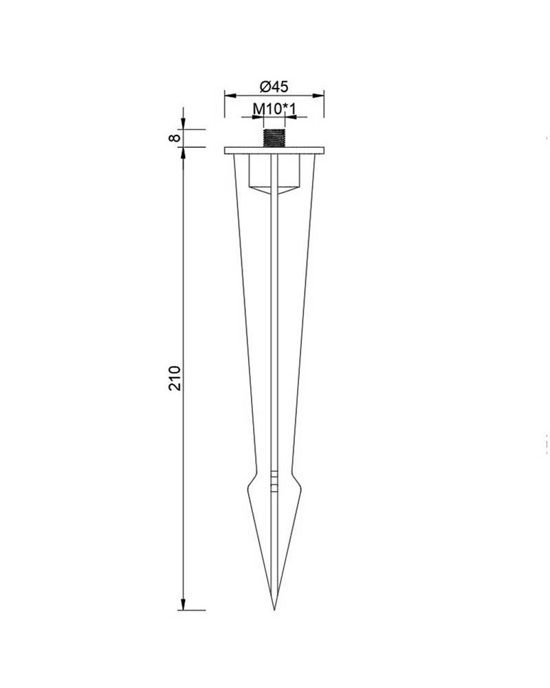 Aluminum Spike Stake21cm high