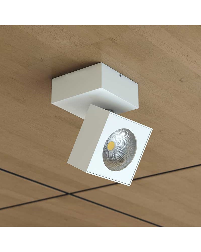 Tilting wall and ceiling spotlight 10cm aluminum LED 14W CCT Switch ...