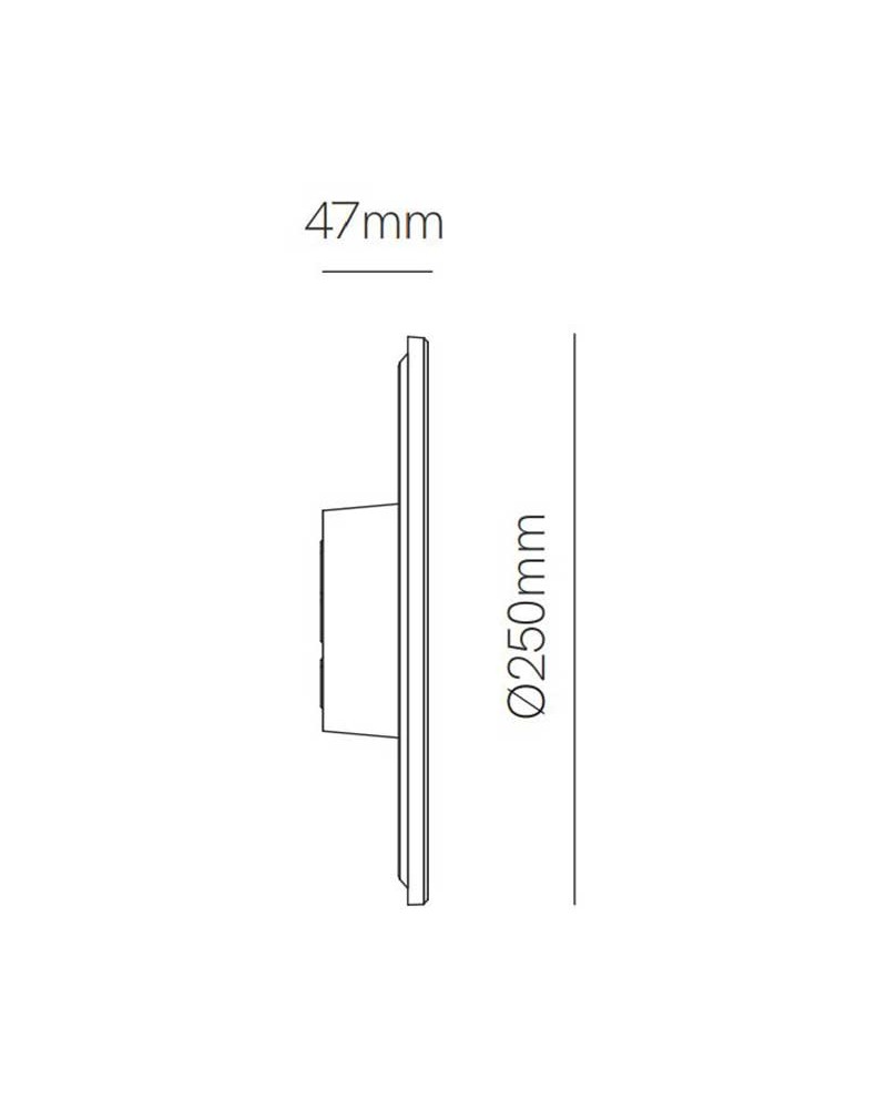 Outdoor wall light 25cm aluminum and PC wood finish LED 20W CCT Switch ...