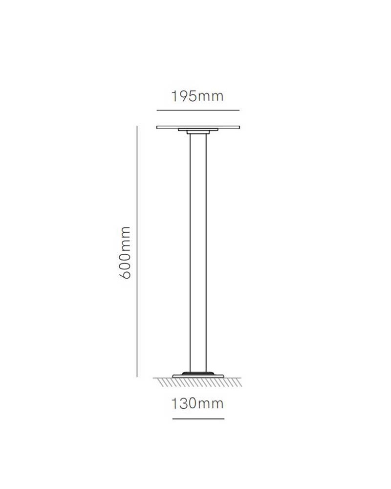 Base para montar baliza 16W 60cm de aluminio