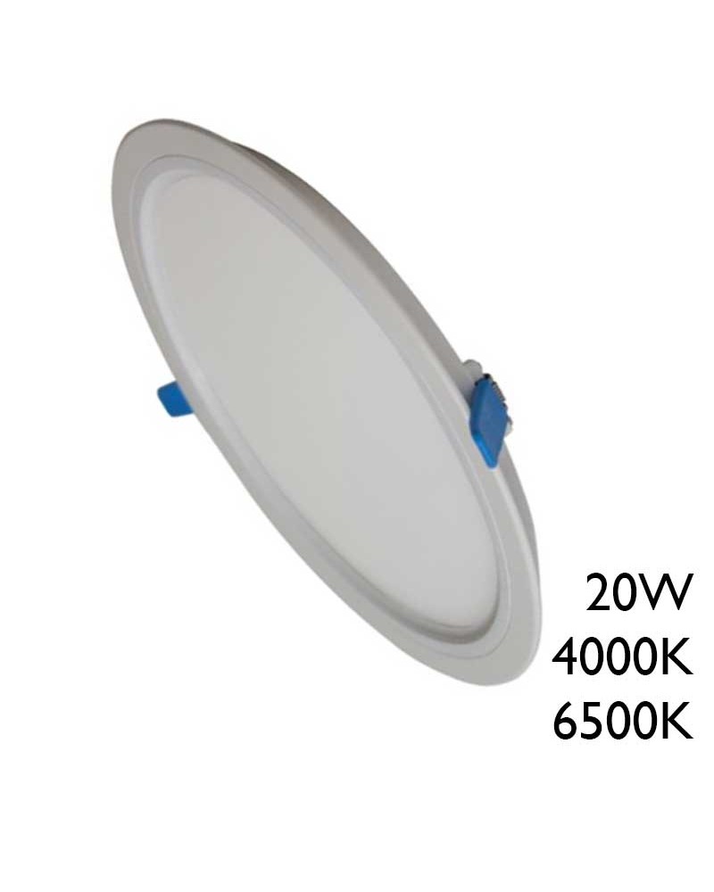 Round downlight grey frame LED recessed 14W 17.5cm