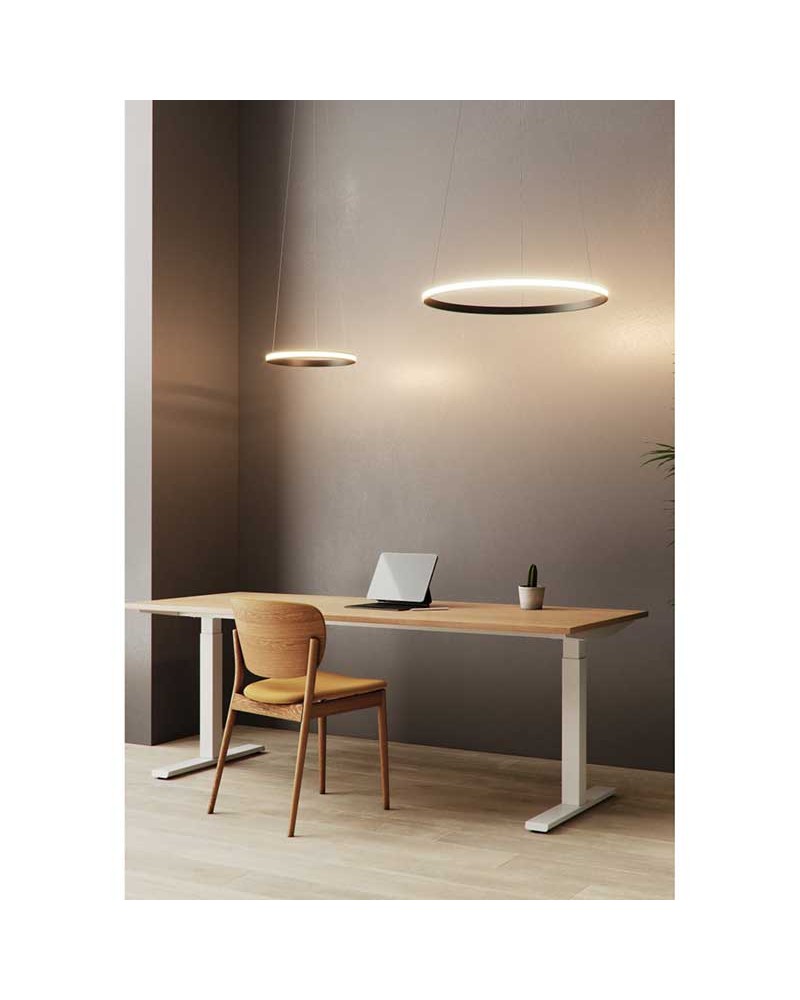 Lámpara de techo de 140cm LED 96W de aluminio Graduable 2700K-5500K ...