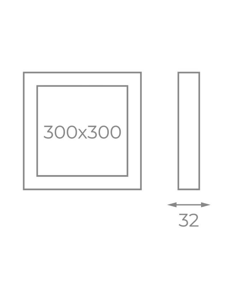Square ceiling surface downlight LED 25W 30x30cm white 3000ºK 4000ºK 6000ºK