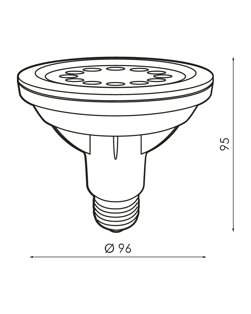 LED Bulb 96mm PAR30 LED SMART 10W E27 230V