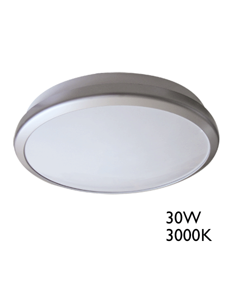 30W Ceiling light , diameter 29cm, gray color, high luminosity