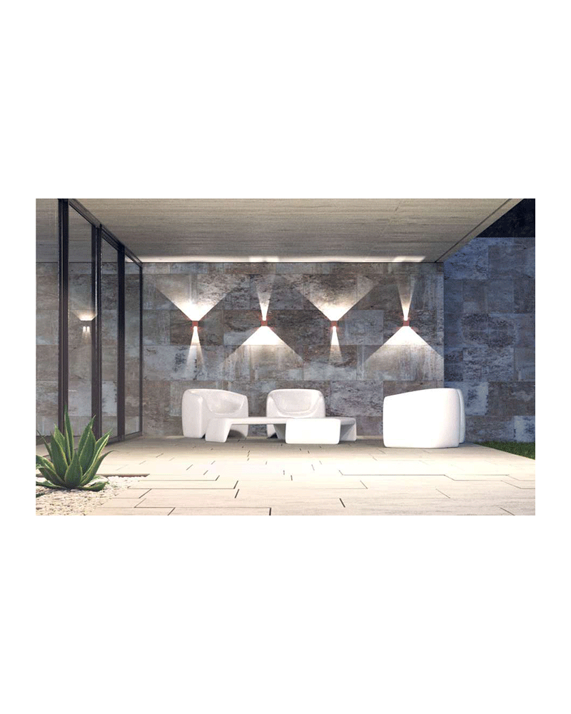 White exterior wall Light on top and bottom 10cm LED 6.8W Aluminum