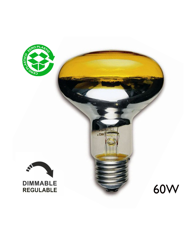 Color incandescent reflector bulb R80 60W E27 80mm