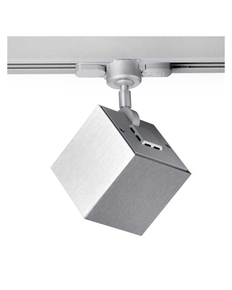 Track spotlight 8cm extruded aluminum cube shape LED 2700K 956Lm ...