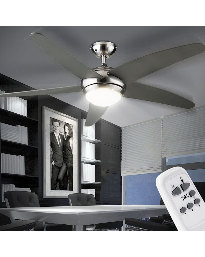 Ceiling fan 132cm gray finish with R7S 80W light source